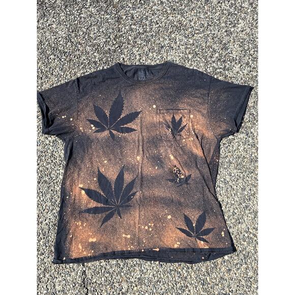 Fruit of the Loom | Shirts | All Over Weed Leaf Pattern Frontback ...